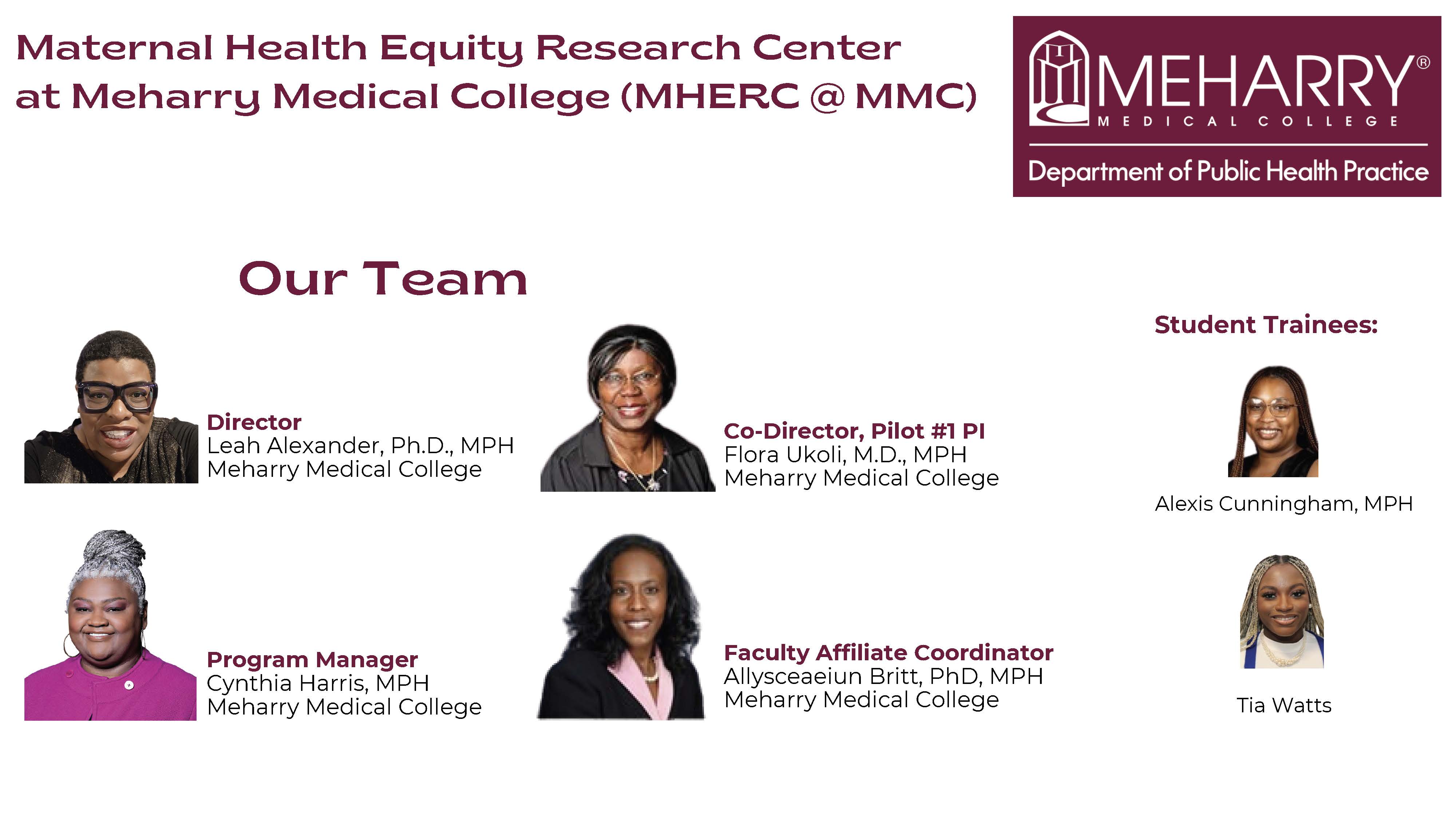 MHERC Research Team – Maternal Health Equity Research Center
